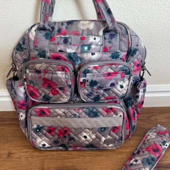 lug | Bags | Lug Mini Puddle Jumper Travel Bag Tote Crossbody Gray ...